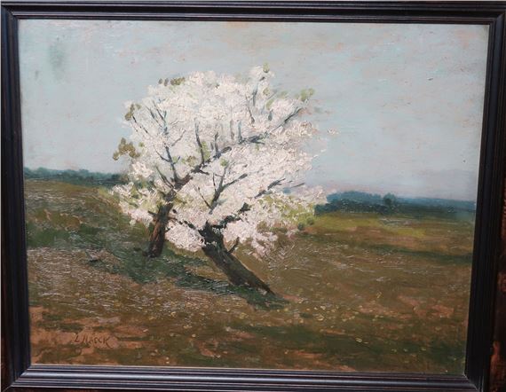 Leopold Haeck | Leopold Haeck(1868-1928) Blossoming apple tree | MutualArt