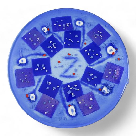 Zayde Sleph | Zayde Sleph Original Fused Glass Round Plate | MutualArt