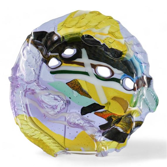 Zayde Sleph | Zayde Sleph Original Fused Glass Swung Bowl | MutualArt