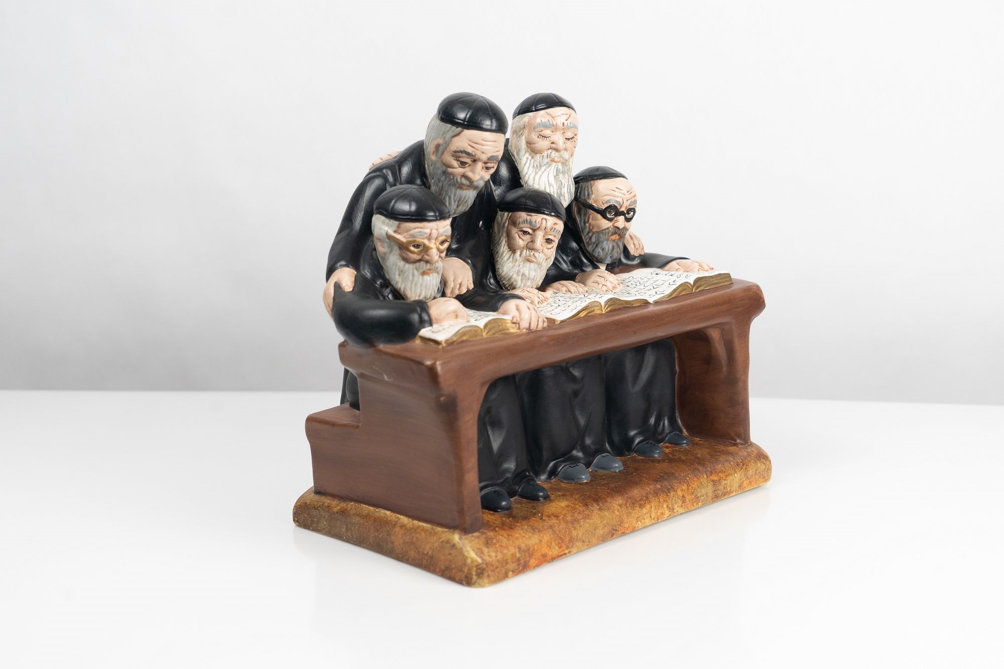 David Kaplan | David Kaplan Chalkware Statue of Five Rabbis Studying ...