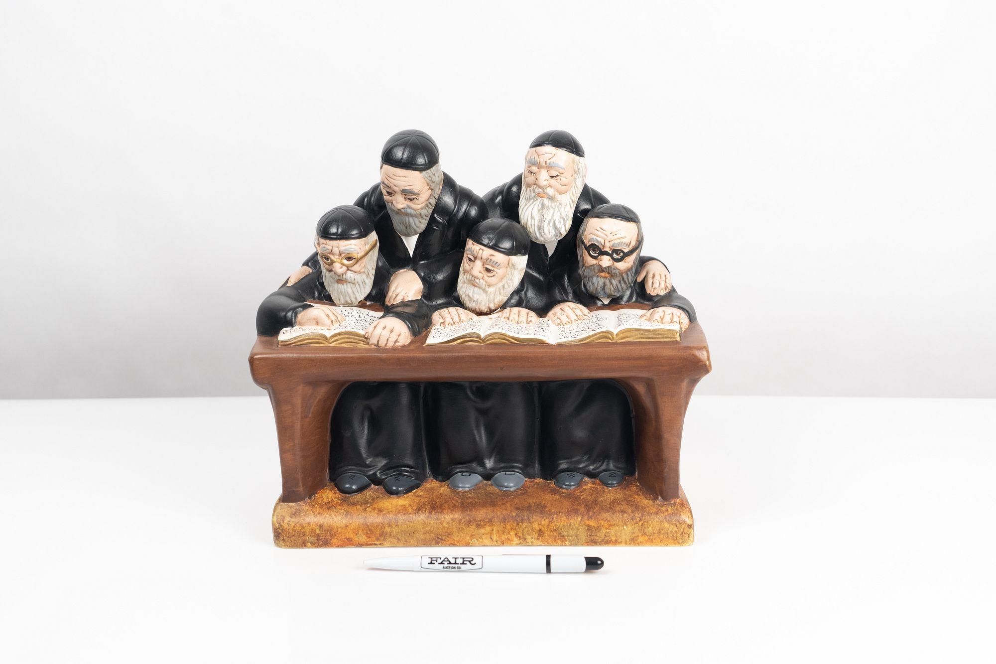 David Kaplan | David Kaplan Chalkware Statue of Five Rabbis Studying ...