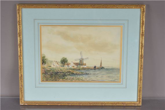 John Hamilton Glass | watercolour of a windmill | MutualArt