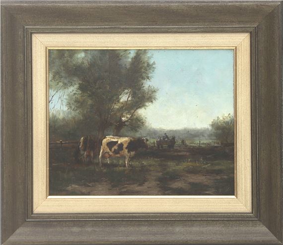 Frits Goosen | ‘Boer op paard en wagen bij zijn koeien’ | MutualArt