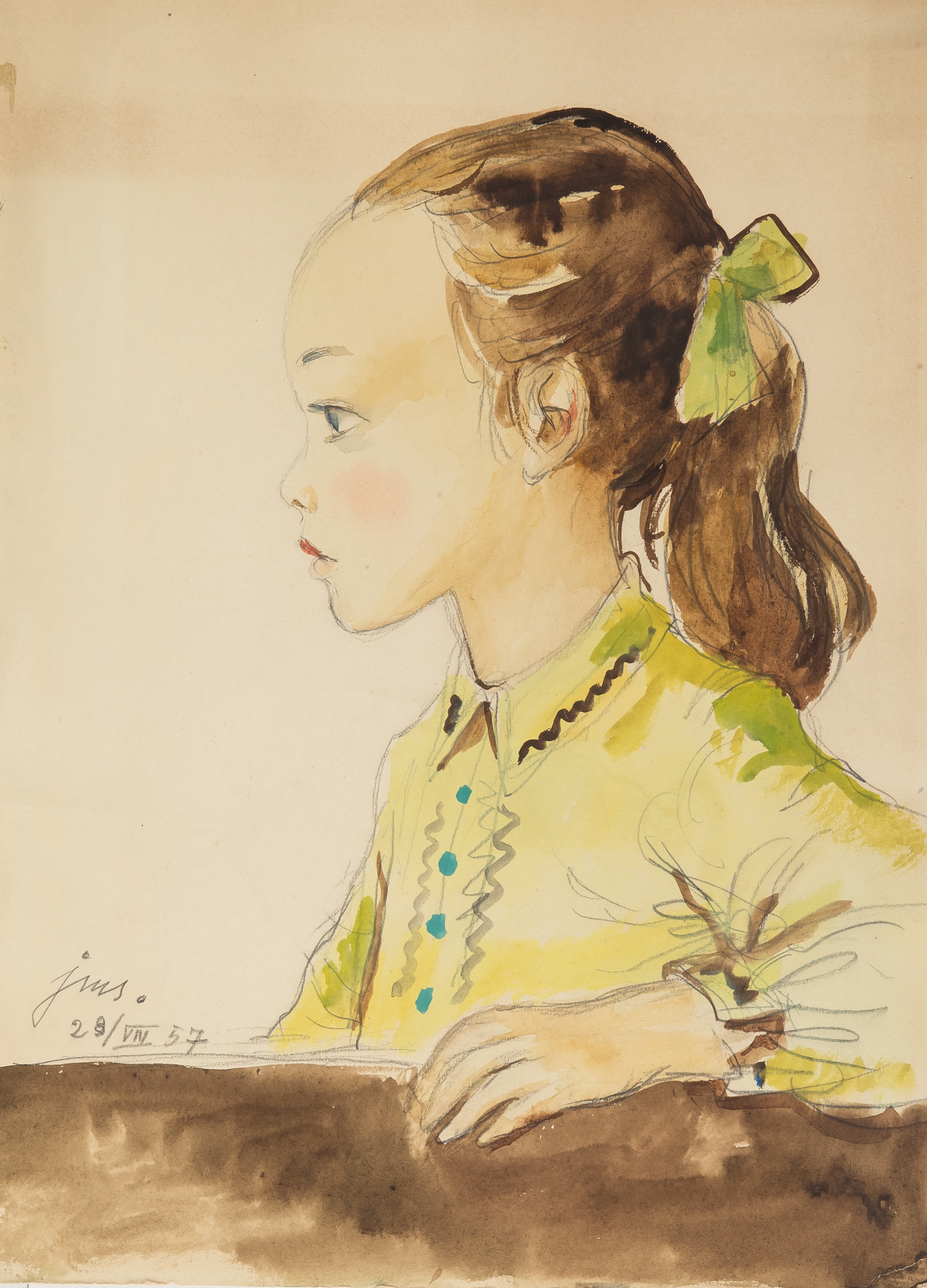 Jan Marcin Szancer | Portret Moniki, 1957 r | MutualArt