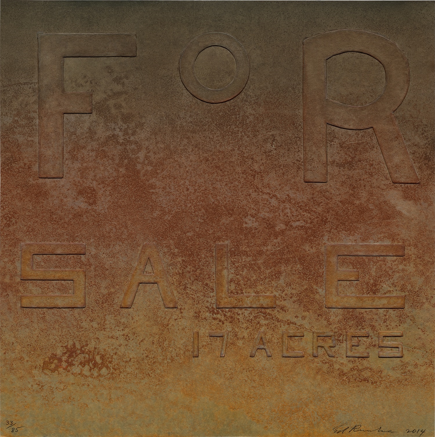 Ed Ruscha | A M (1988) | MutualArt