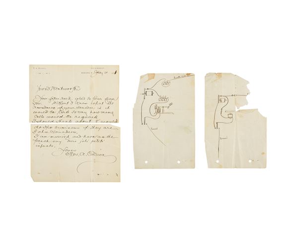 Thomas A. Edison | ORIGINAL EDISON DESIGN DRAWING FOR A TELEGRAPH ...