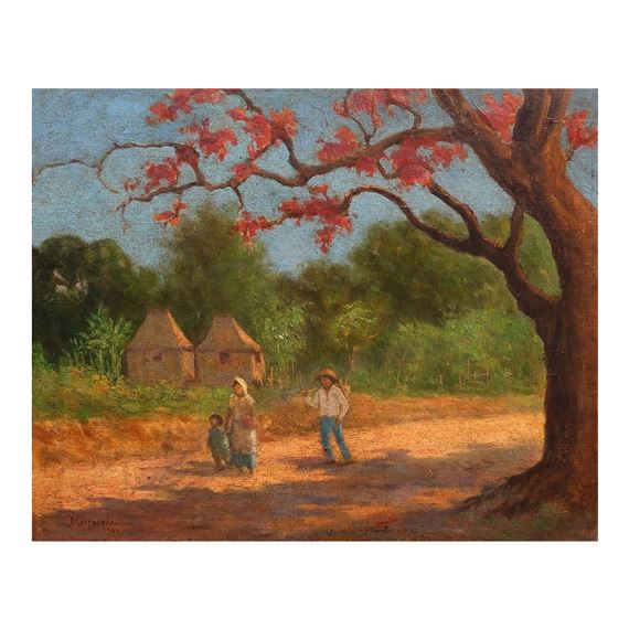 Dominador Castañeda | Barrio Scene (1949) | MutualArt