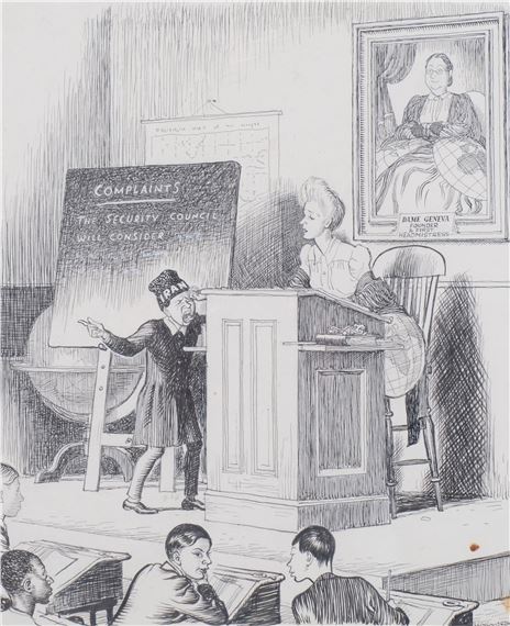 Leslie Gilbert Illingworth | original pen and ink political cartoon ...