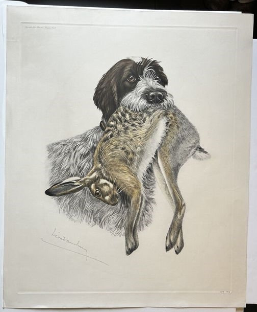 Leon Danchin | Griffon and hare. O - Lot | MutualArt