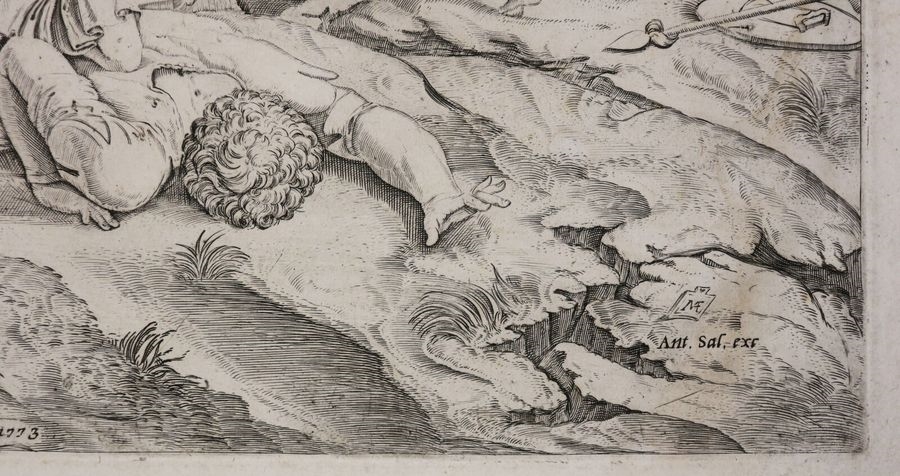 Marcantonio Raimondi | David beheading Goliath | MutualArt