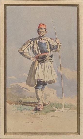 Aggelos Giallinás | Portrait of a Greek Man | MutualArt