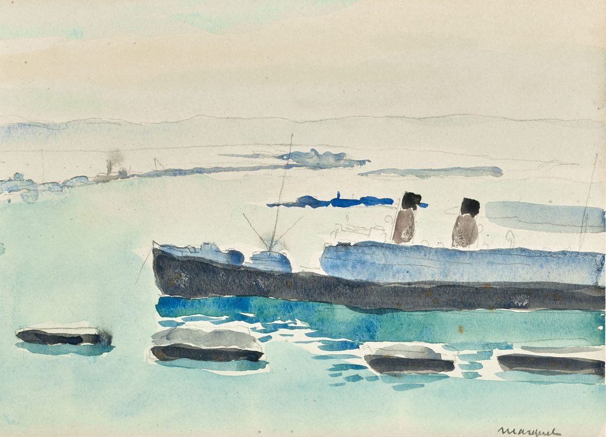 Albert Marquet | Dans le port d’Alger (1941) | MutualArt