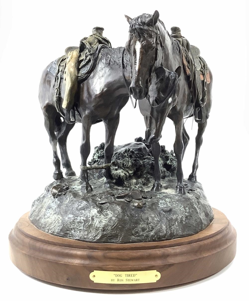 Ron Stewart | Ron Stewart Dog Tired Bronze Sculpture | MutualArt