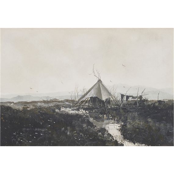 Thomas de Decker | Teepee on the Plains | MutualArt