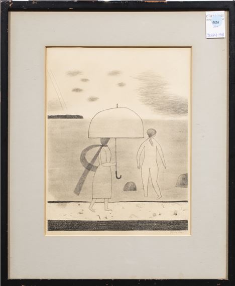 Doris Lee | Gray Day at the Beach | MutualArt