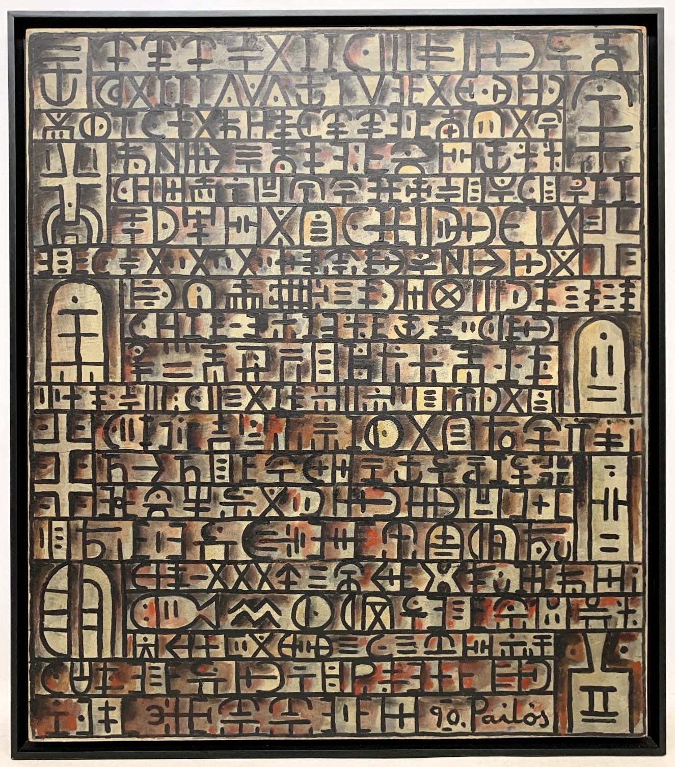 Manuel Pailós | Manuel Pailos Composicion con simbolos Oleo sobre fibra ...
