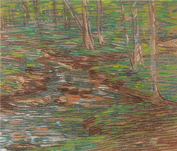 Charles Salis Kaelin | River in a forest (1858) | MutualArt