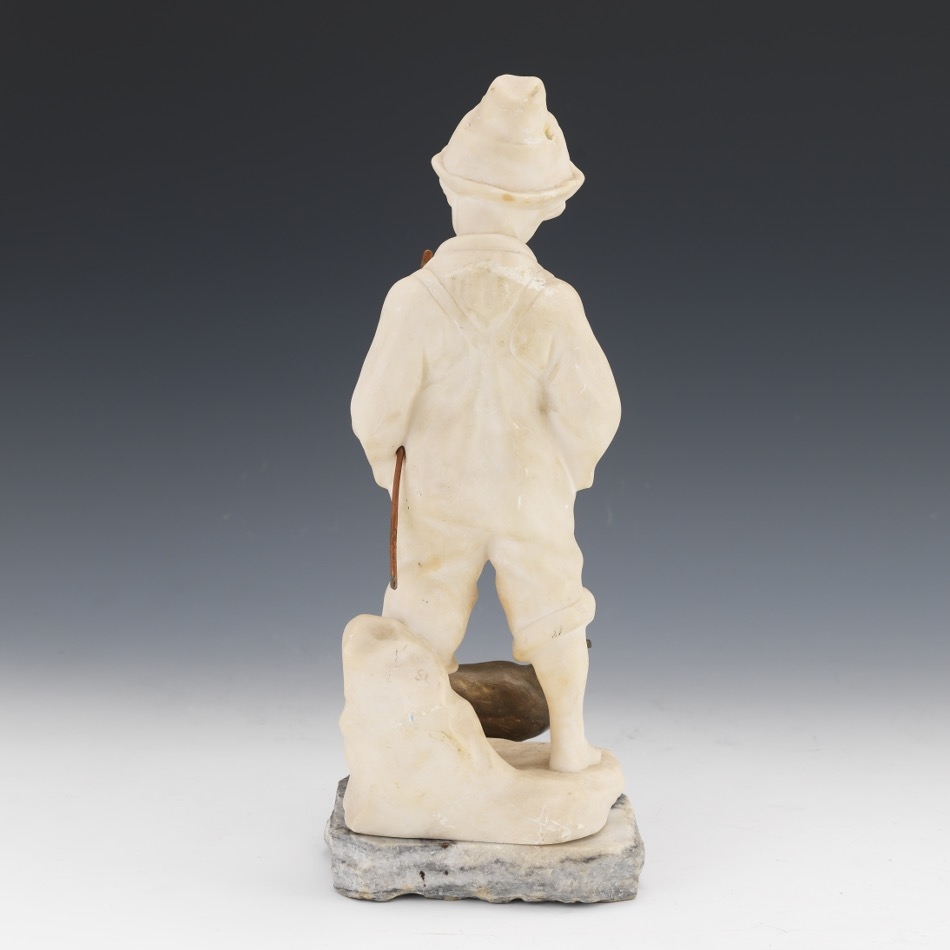 Julius Paul Schmidt-Felling | Nicely carved alabaster figure of a boy ...