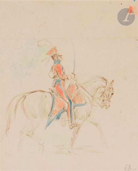 Édouard Jean Baptiste Detaille | Red lancer of the Imperial Guard ...