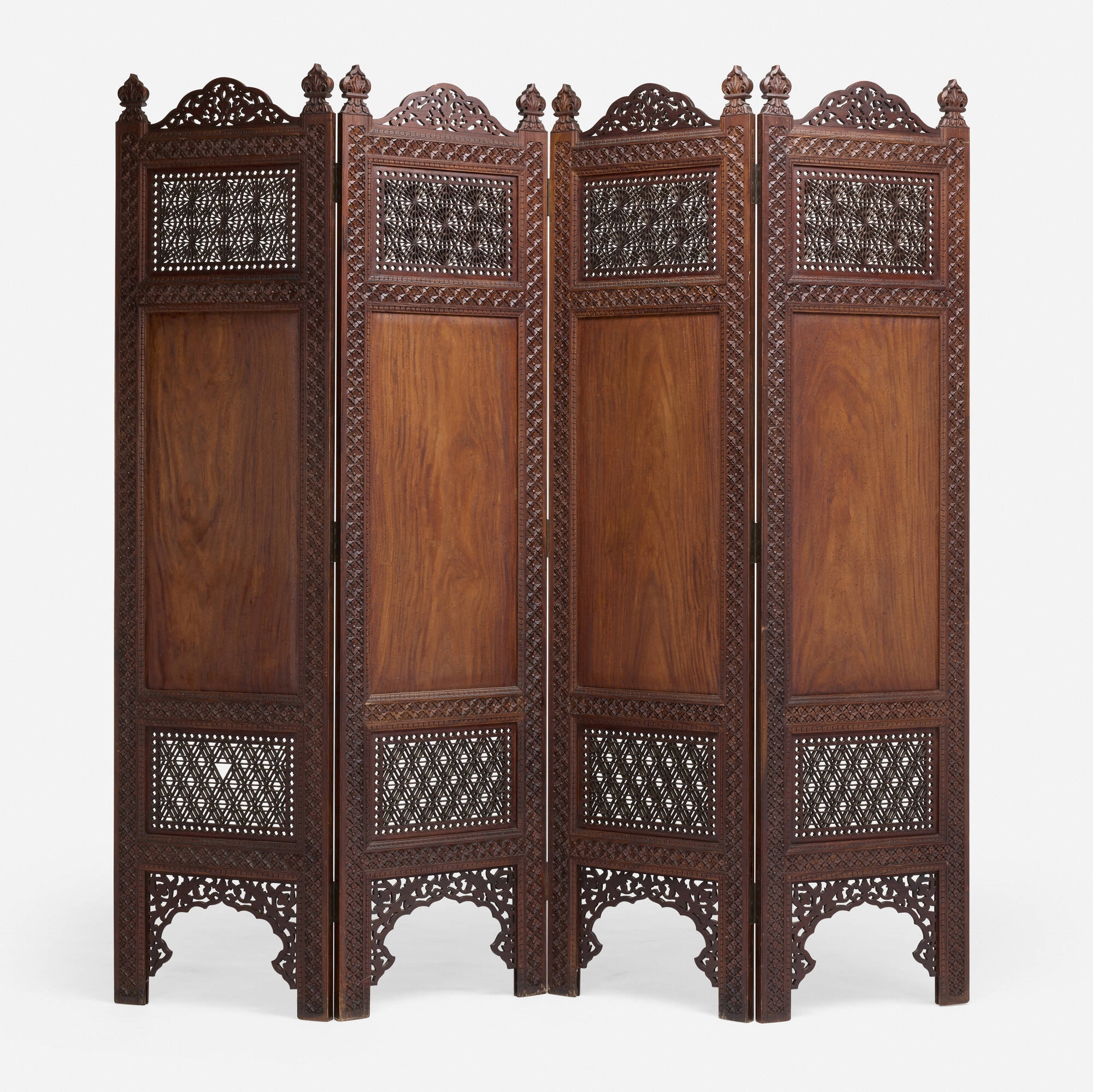 Indian School, 20th Century | Four-panel inlaid screen (20th Century ...