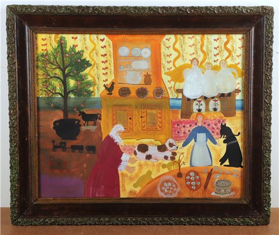 Barbara Strawser | Barbara Strawser Folk Art Painting (1990) | MutualArt