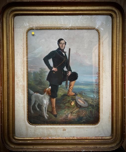 Armand Constant Mélicourt-Lefebvre | Hunter and his dog (1950) | MutualArt