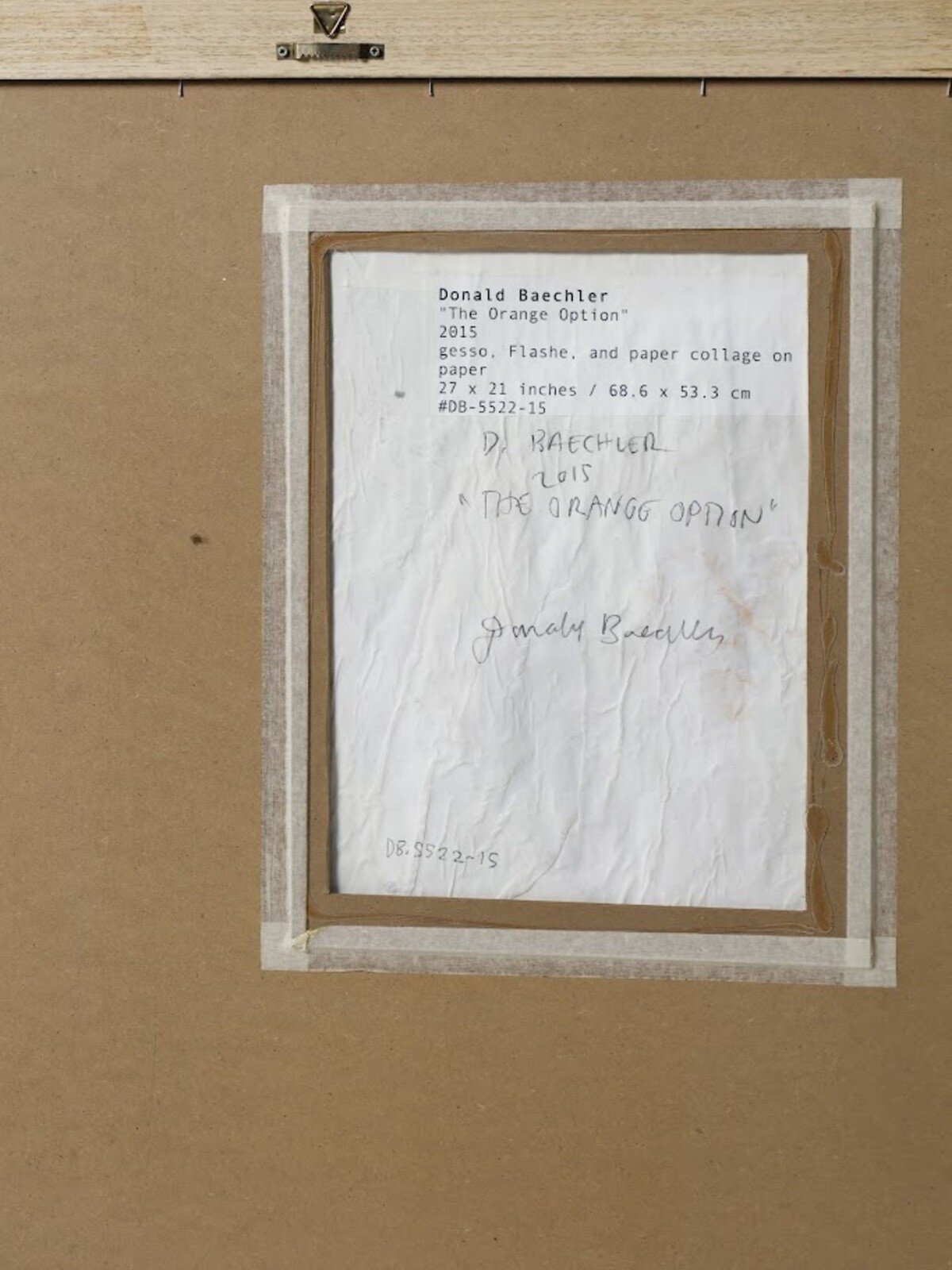 Donald Baechler | THE ORANGE OPTION (2015) | MutualArt