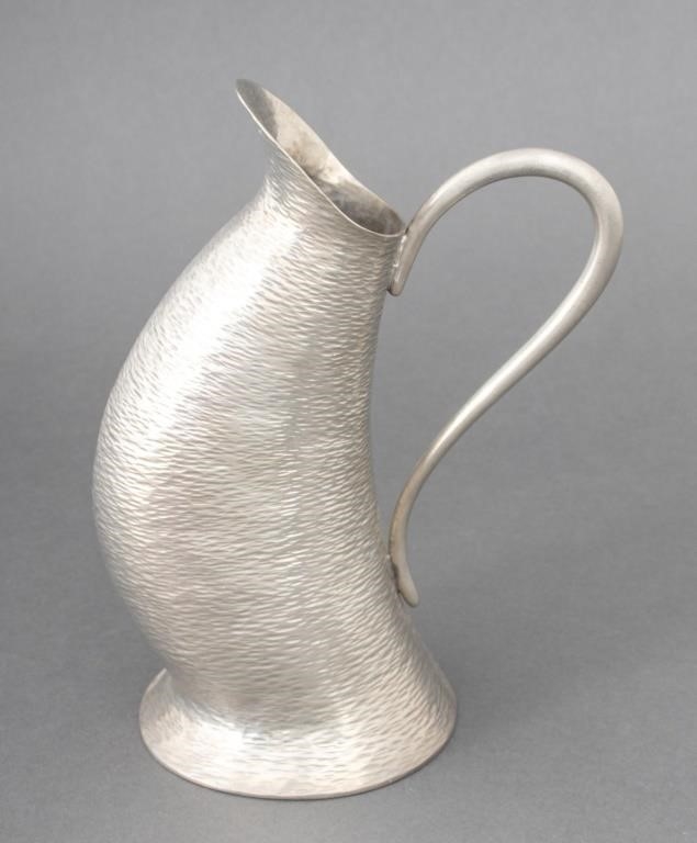 Jean Goardere | Jean Goardere Modernist Handmade Pewter Pitcher | MutualArt