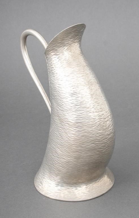 Jean Goardere | Jean Goardere Modernist Handmade Pewter Pitcher | MutualArt