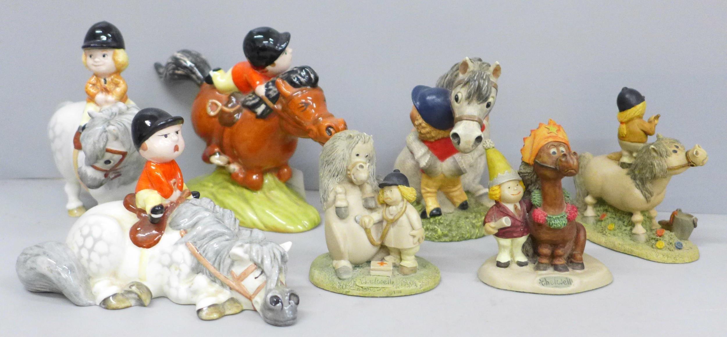 Norman Thelwell | Three Beswick Norman Thelwell ponies | MutualArt