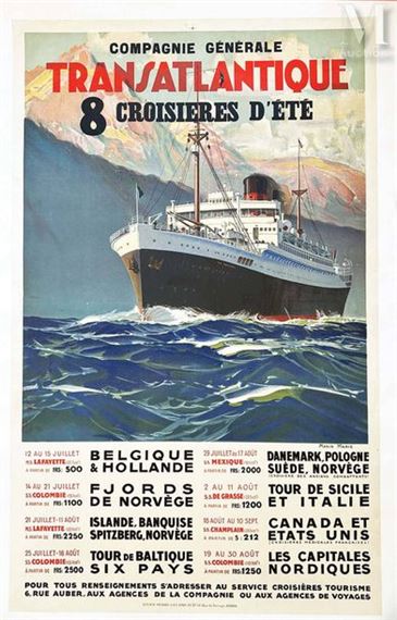 Marin-Marie | Paquebot De Grasse 8 Croisères D'eté CGT - Lot 707 (Circa ...