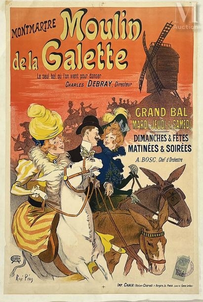 Rene Pean | Moulin de La Galette Montmartre - Lot 592 (Circa 1900 ...