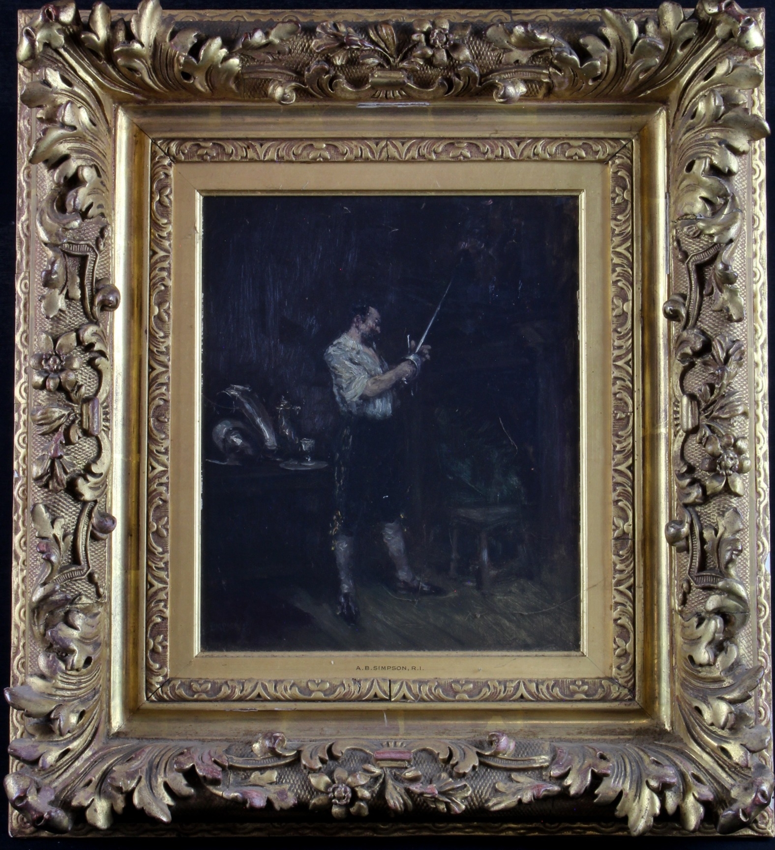 Alexander Brantingham Simpson | Gentlemen holding a sword | MutualArt