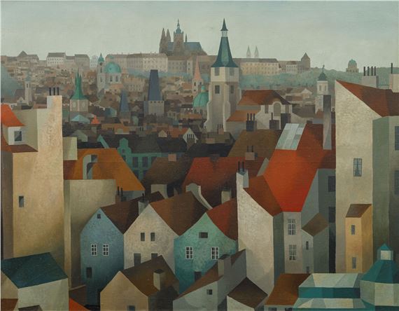 Vlastimil Benes | Prague's Old Town (1967 - 1968) | MutualArt