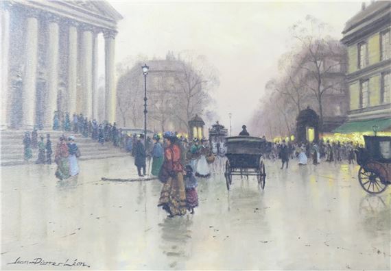 Jean Pierre Leon | Parisian street scene | MutualArt