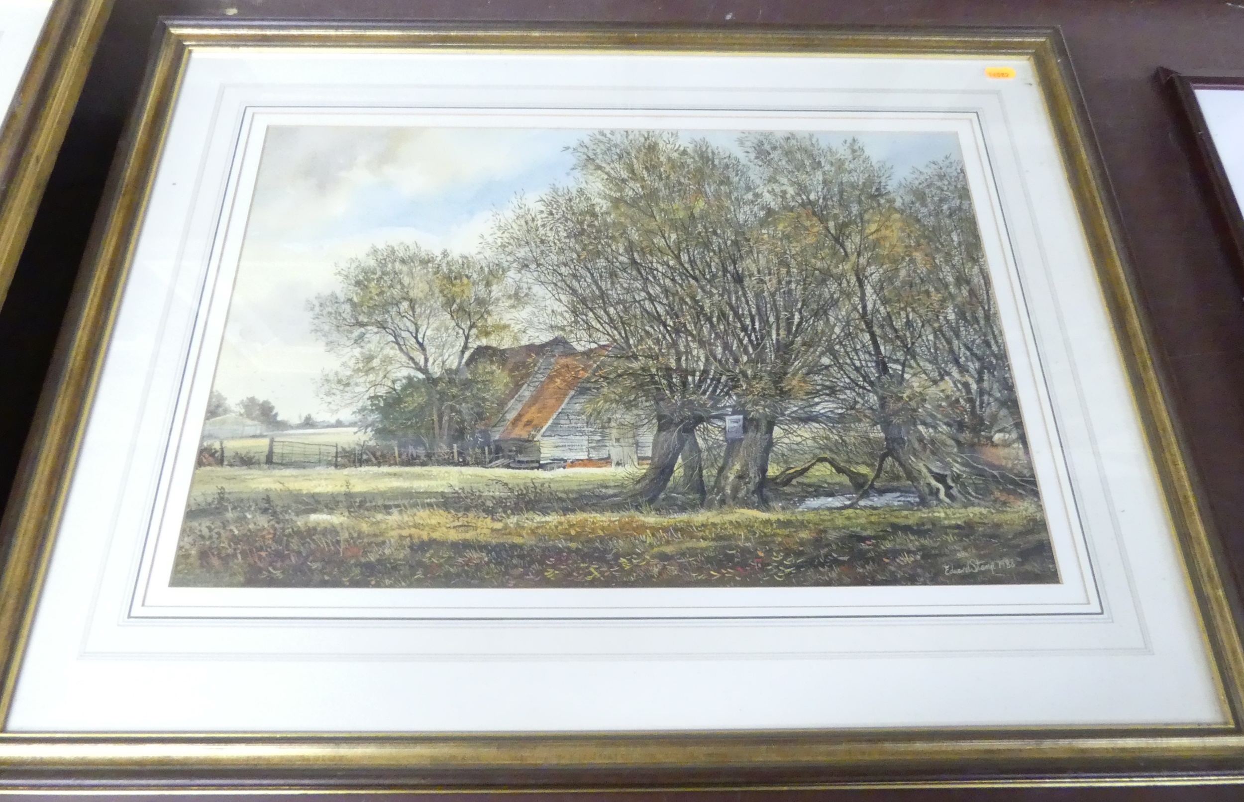 Edward Stamp | Pastoral scene with cattle and horses grazing (1988 ...