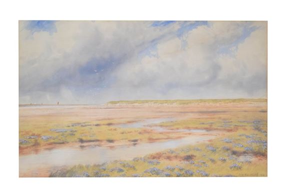 Frederick Henry Partridge | Watercolour - North Norfolk estuary scene ...
