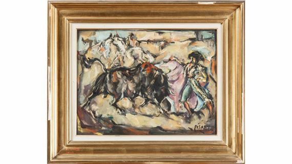 Eduardo Pisano | Eduardo PISANO (1912-1986). Scène de Tauromachie ...