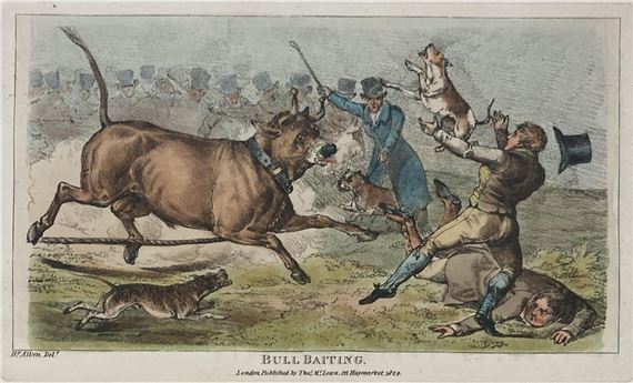 Henry Thomas Alken | Henry Alken - Bull Baiting (1825) | MutualArt