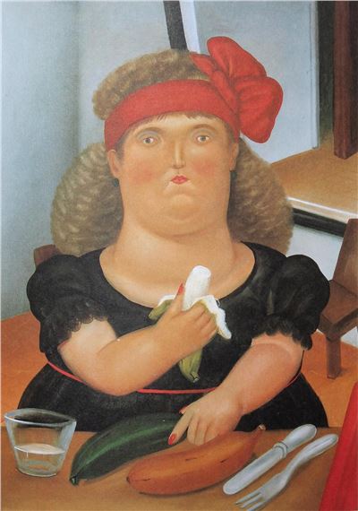 Fernando Botero | Fernando Botero (after) - Colombian Eating Bananas ...