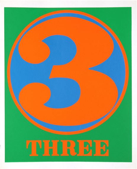 Robert Indiana | Robert Indiana - Three (1968) | MutualArt