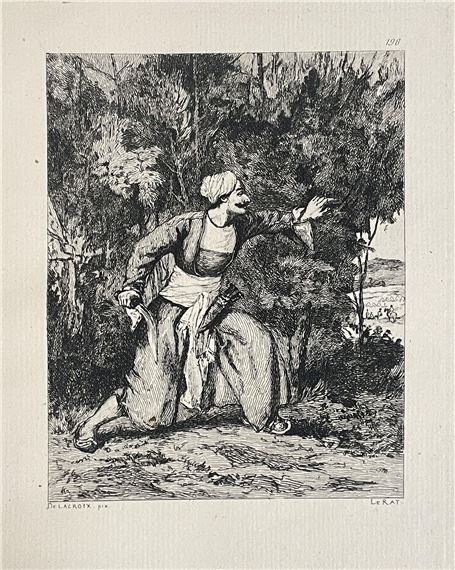 Eugène Delacroix | Eugene Delacroix - Un Indien En Embuscade (1873 ...