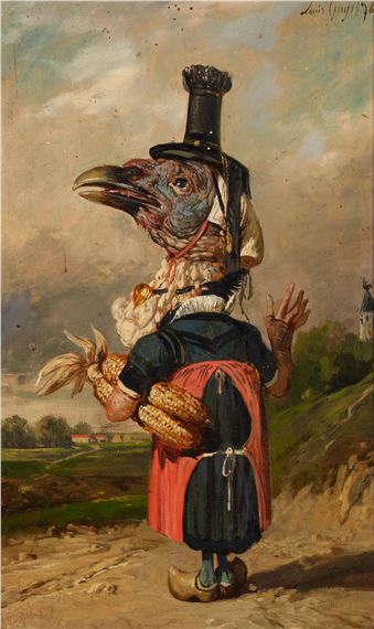 Louis Guy | Anthropomorphic Duck and Turkey (1876 - 1877) | MutualArt