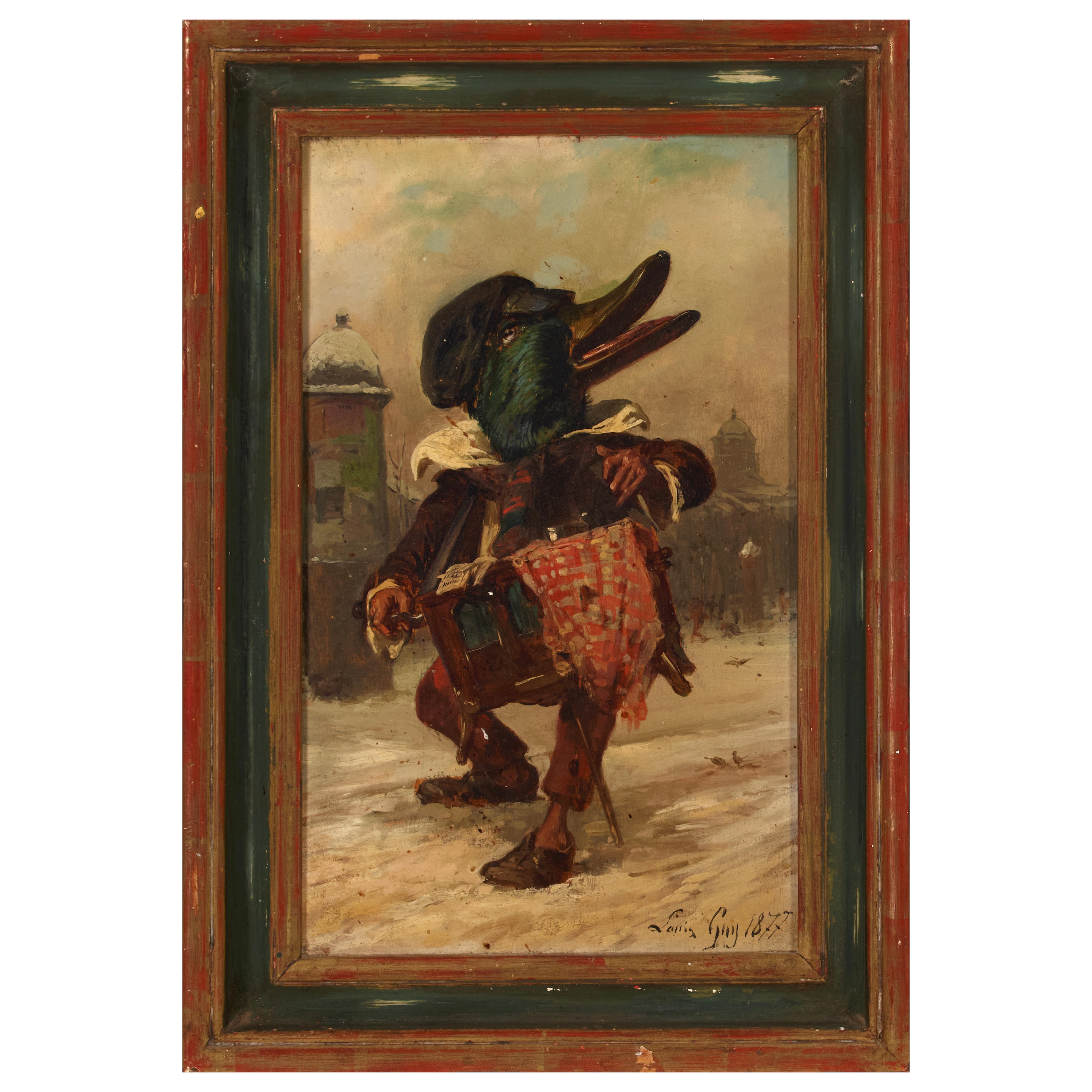 Louis Guy | Anthropomorphic Duck and Turkey (1876 - 1877) | MutualArt