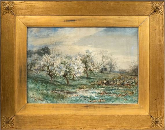 Arthur Parton | 'Apple Orchard in Blossom' (1842) | MutualArt