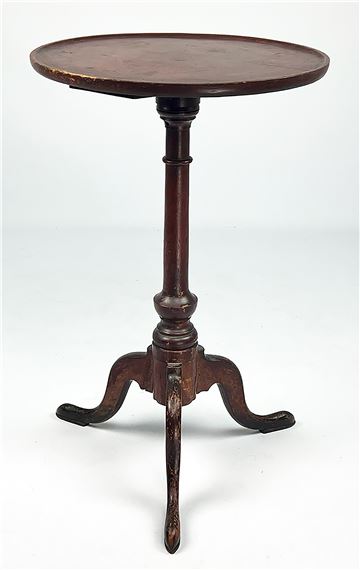 Anne Cherry | CONNECTICUT QUEEN ANNE CHERRY CANDLESTAND | MutualArt