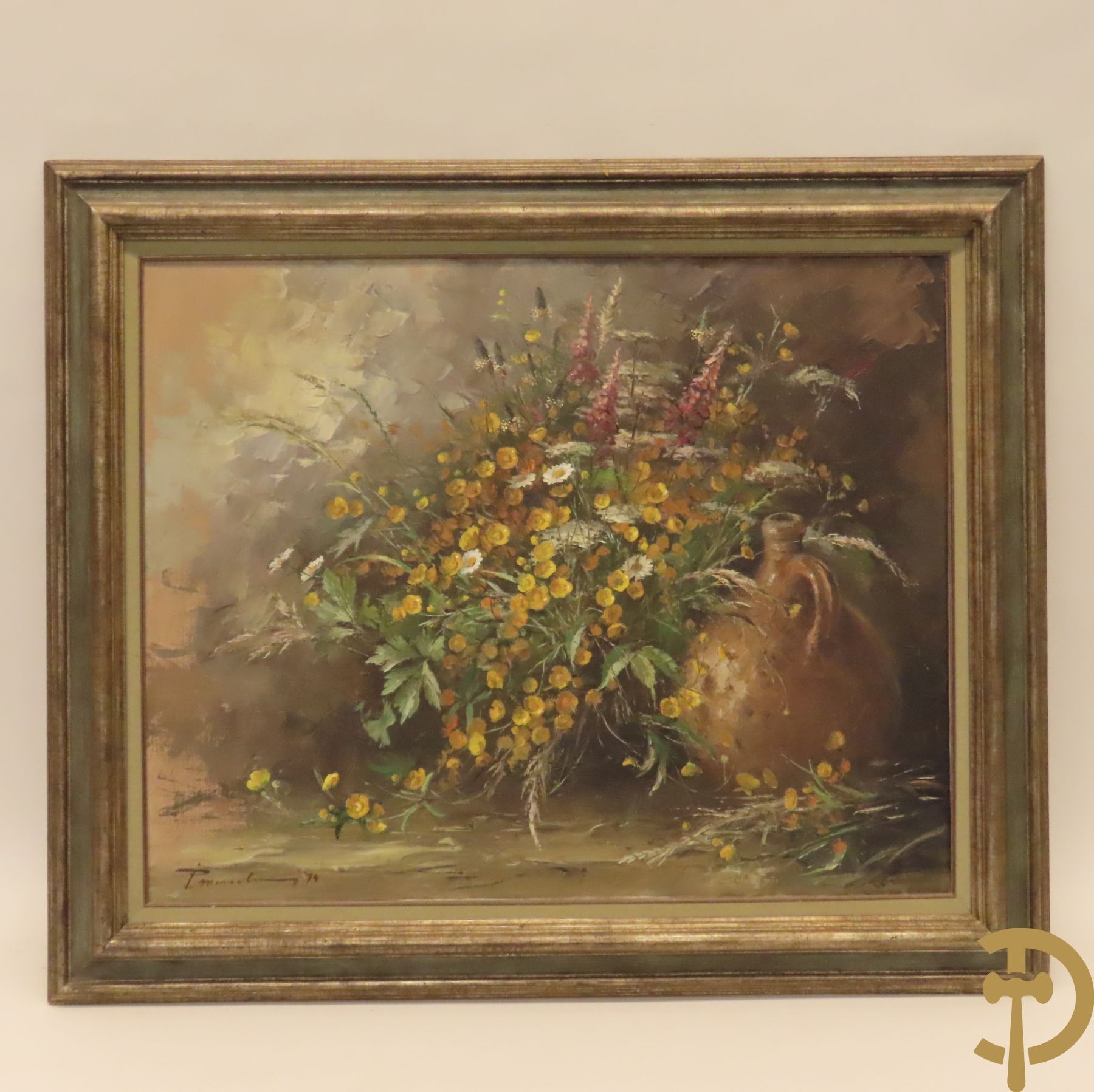 Paul Messely | Boterbloemen met aardewerken kruik | MutualArt