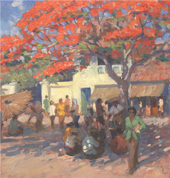 Hal Wichers | Pasar onder de flamboyant (1938) | MutualArt