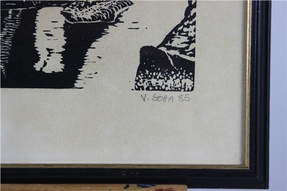 Velile Soha | Original Linocut (1985) | MutualArt