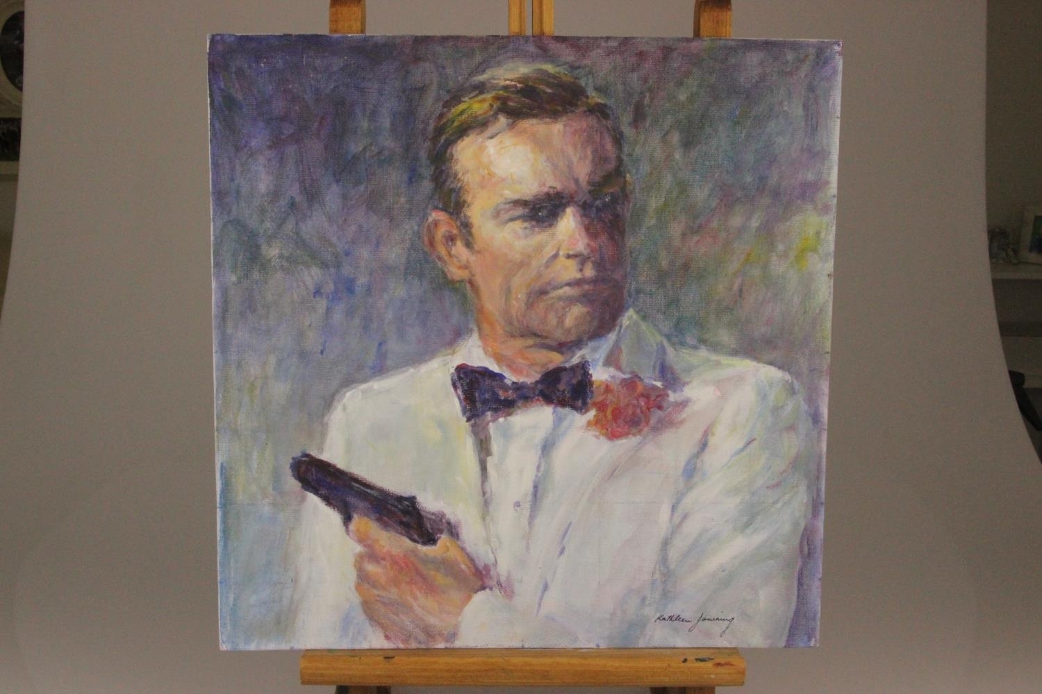 Kathleen Downing | Sean Connery as James Bond Oil on Board. By the ...